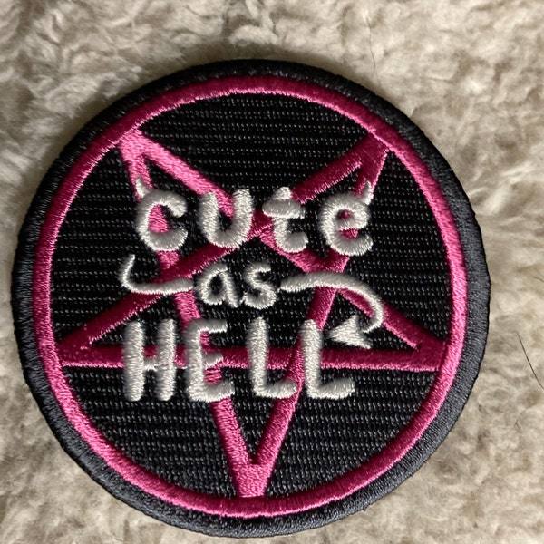 Cute as Hell Embroidered Patch 3 Inch - Etsy