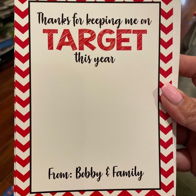 PRINTED Target Gift Card Holder, Teacher Appreciation Gift Card Holder ...