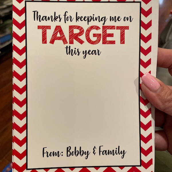 PRINTED Target Gift Card Holder, Teacher Appreciation Gift Card Holder ...