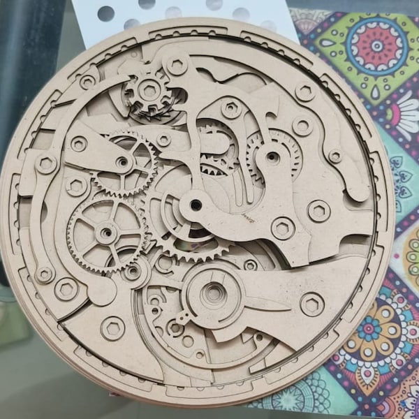 Gear Clock V0 | Laser Cut File for Creating 3D Mechanical Clock ...