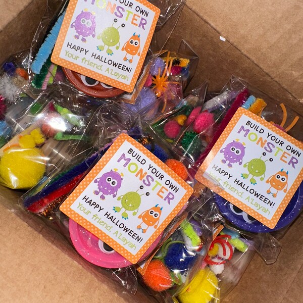Assembled Halloween Party Favors, Build Your Own Monster Kit ...