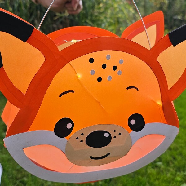 Fuchs Laterne Bastelvorlage PDF/SVG/DXF_Basteln mit u. ohne Plotter ...