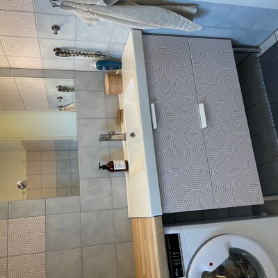 Boho Lines Beige Tile Decals Self-adhesive Wall & Floor Tile Stickers ...