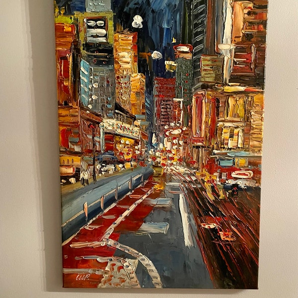 ORIGINAL Oil Painting Bouquet for Me 36 X 23 Palette Knife White ...