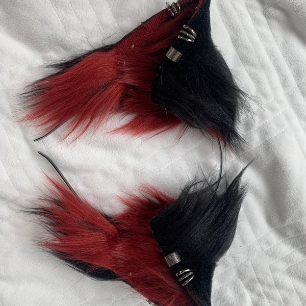 Gothic Pentagram Cat Ears Cosplay Ears Accessories Made of Faux Fur MTO ...
