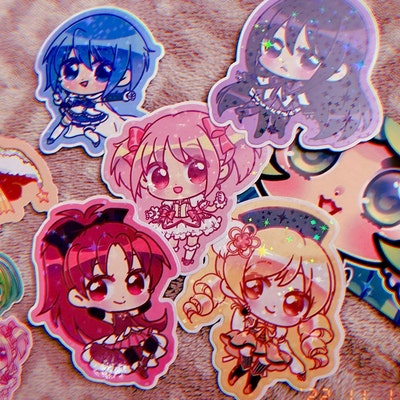Café Mew Mew Chibi Holographic Stickers - Etsy