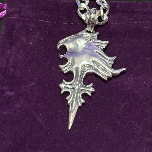 Large Griever Pendant in Sterling Silver or Antique Bronze Squall ...