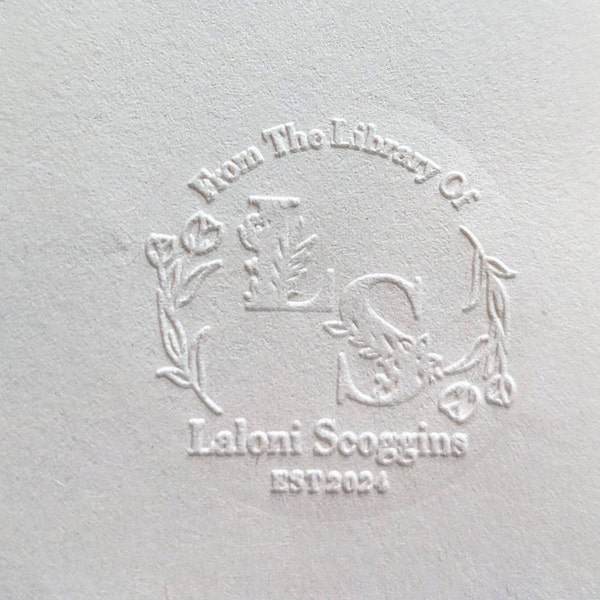 Personalized Book Embosser: Custom Library Initial Stamp - Etsy