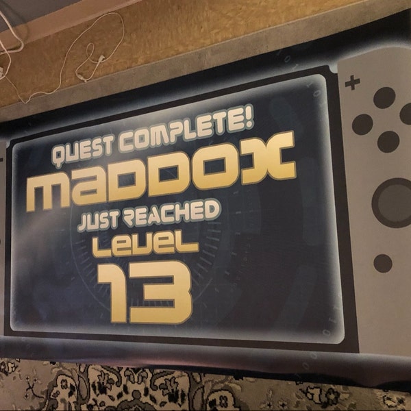 Gamer Banner, Birthday Banner, Video Game Banner, Switch, Poster ...