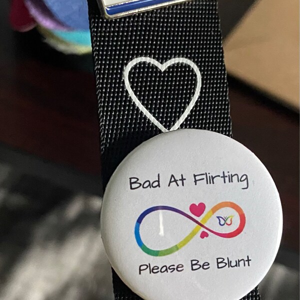 Neurodivergent Lapel Pin - ADHD Symbol, Honest Flirting Message - Etsy