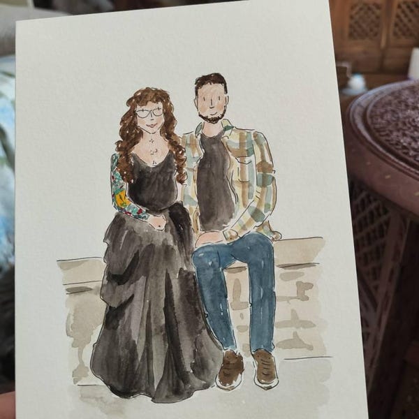 Custom A5 Special Occasions Portrait Cards, Bespoke Illustration ...