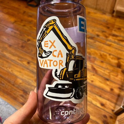 Heavy Machinery Vinyl Stickers Excavator, Backhoe, Road Roller ...