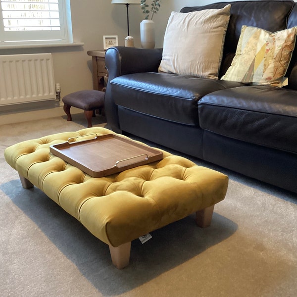 Footstool Rectangular Chesterfield Footstool / Coffee Table / Pouffe ...