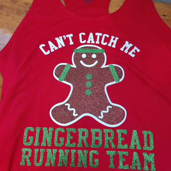 GINGERBREAD RUNNING TEAM - Holiday / Christmas Race / Run Glitter Red ...