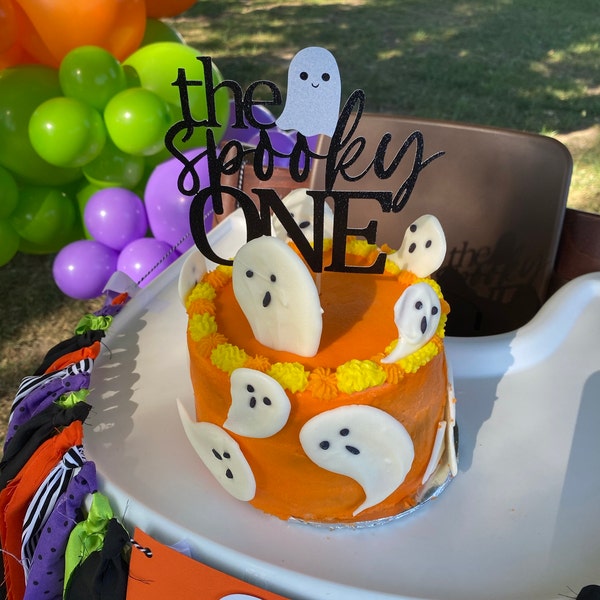 The Spooky One Cake Topper, Spooky One, First Birthday Halloween Topper ...