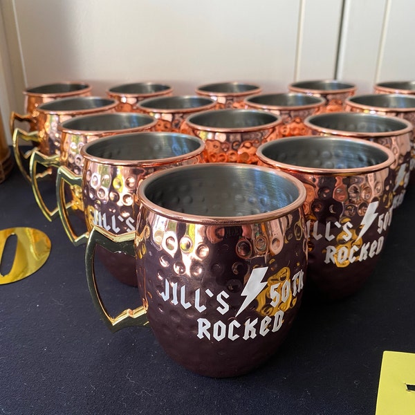 Personalized Moscow Mule Mug | Custom Hammered Copper Mug | Customized ...