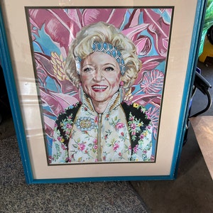Rose Rose Nylund Acrylic Painting Betty White Art - Etsy