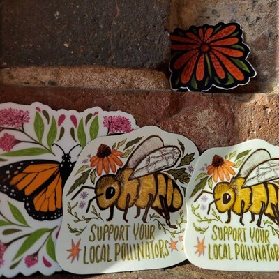 Bee Sticker/ Pollinators Sticker / Save the Bees/ Bee Vinyl - Etsy