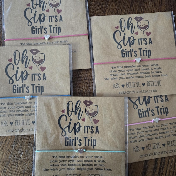 Girls Trip Gift, Girls Weekend Gifts, Oh Sip It's A Girl's Trip Wish ...