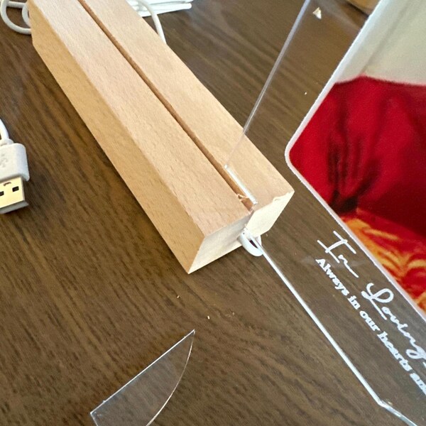 Acrylic Picture Frame With Light, Personalized Stand, Christmas Gifts ...