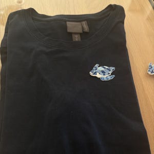 Stick-on Blue Sea Turtle Patch/turtle Badge/diy Embroidery/decorative ...