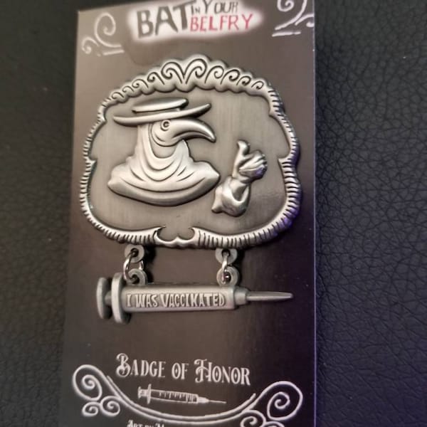 Badge of Honor Plague Doctor Vaccine Enamel Pin - Etsy