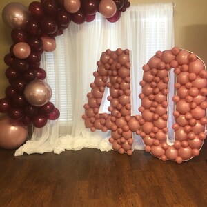 Number 4 All Sizes from 1ft to 5ft/mosaic Numbers From Balloons/pdf ...