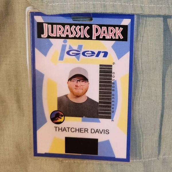 Jurassic Park Ingen Character/custom Photo ID Badge - Etsy