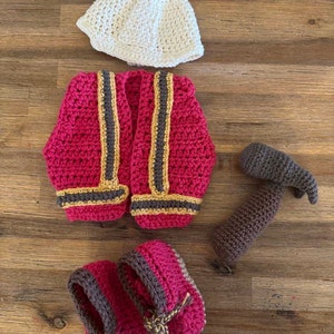 CROCHET PATTERN Baby Construction Outfit, Baby Work Boots, Pattern 0-9 ...