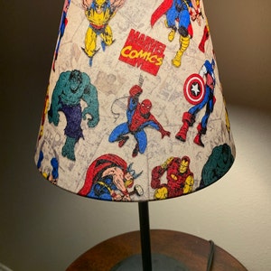 Marvel Super Hero Lamp Shade. Thor Ironman Hulk Captain - Etsy