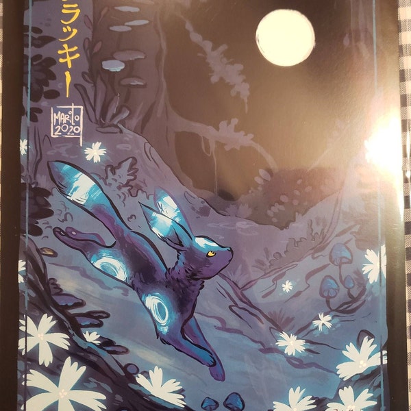 Lunar Dance Shiny Umbreon Pokemon Print | Poster | Pokemon | Decor ...