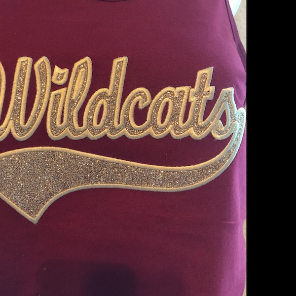 Wildcats-swoosh - Double Applique - 9 Sizes - Machine Embroidery Design ...