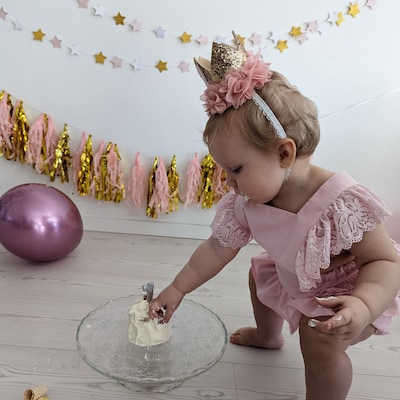 Cake Smash Outfit Girl, Cake Smash Romper, Baby Girl Boho Romper, First ...