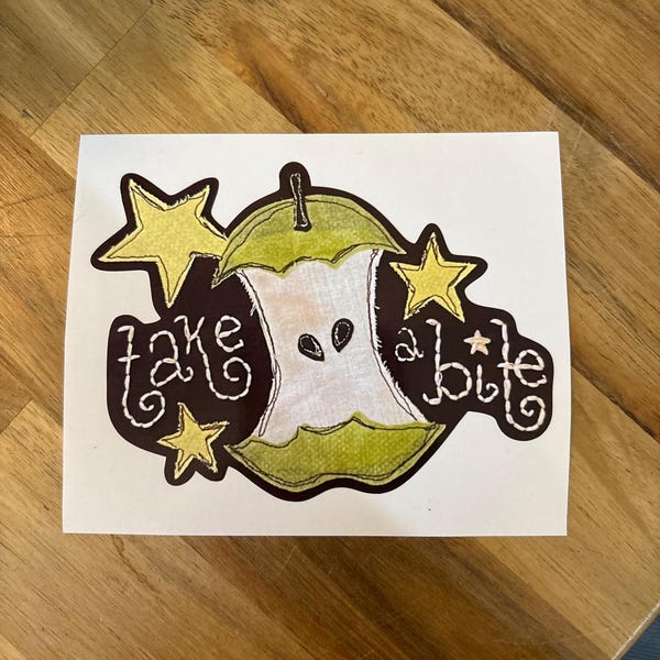 Take a Bite Waterproof Sticker - Etsy