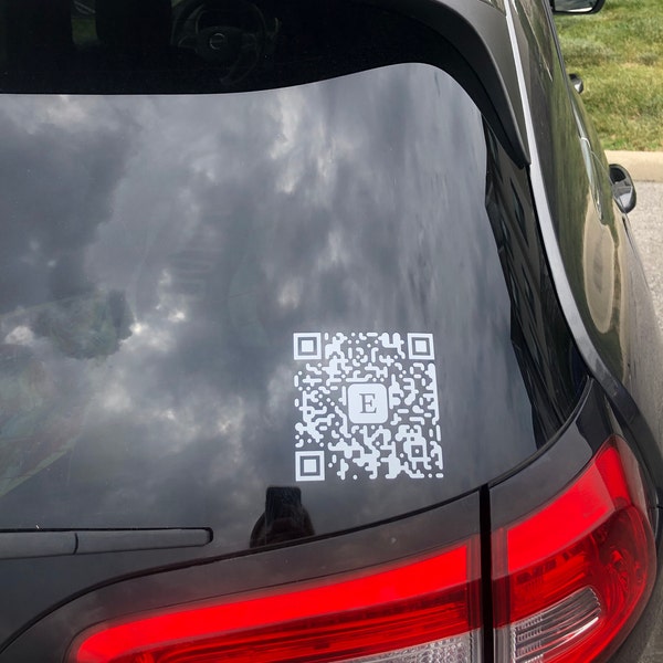 Custom QR Code Decal, Business Decal, Custom QR Code Vinyl Car Decal ...