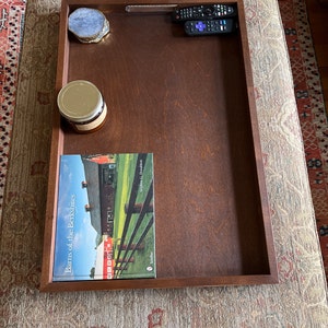 Solid Wood Ottoman Tray, Oversized, Extra Large Tray With Handles, XXL ...