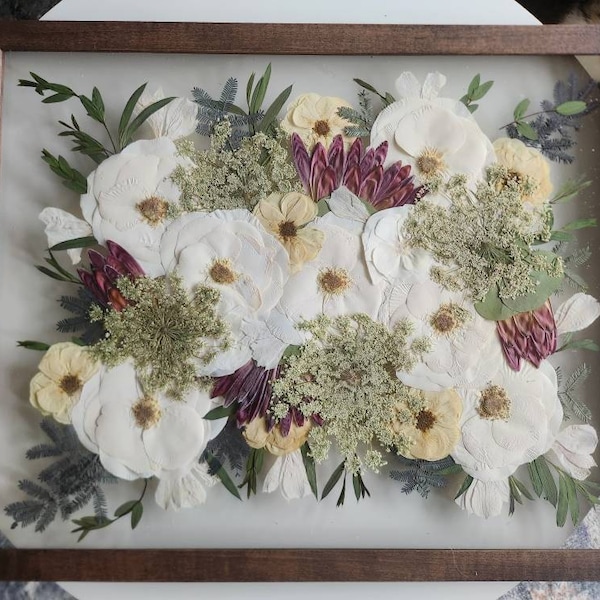 Memorial Flower Frame Sympathy Gift Flower Keepsake Celebration of Life ...