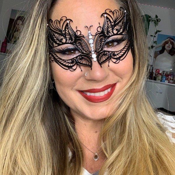 Animal Print Eye Mask Masquerade Leopard/ivory Costume Party Prom ...