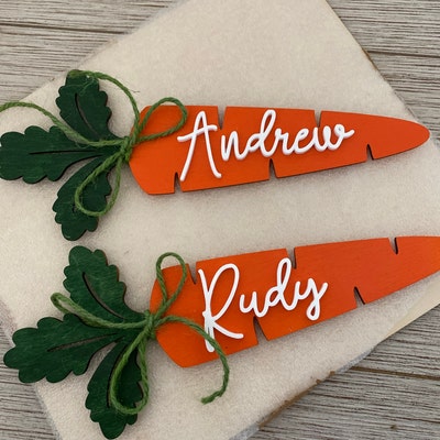 Carrot Tags Easter Basket Tag Carrot Personalized Easter Name Tags ...