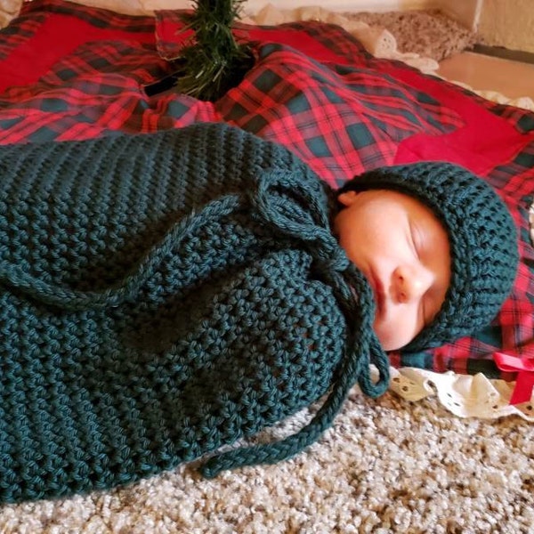 Crochet Pattern for Basic Baby Swaddle Sack or Cocoon | 4 Sizes ...