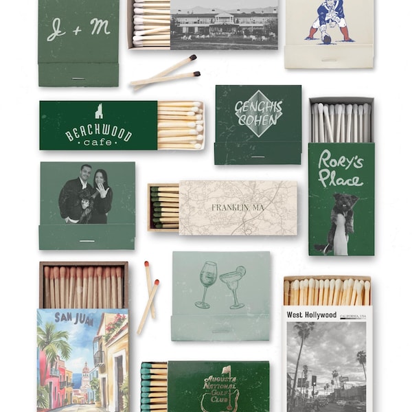 Two Black Vintage Blank Matchbox Templates | Digital Download - Etsy