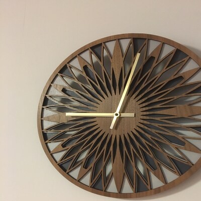 Voronoi Cell Laser Cut Wall Clock 40cm - Etsy
