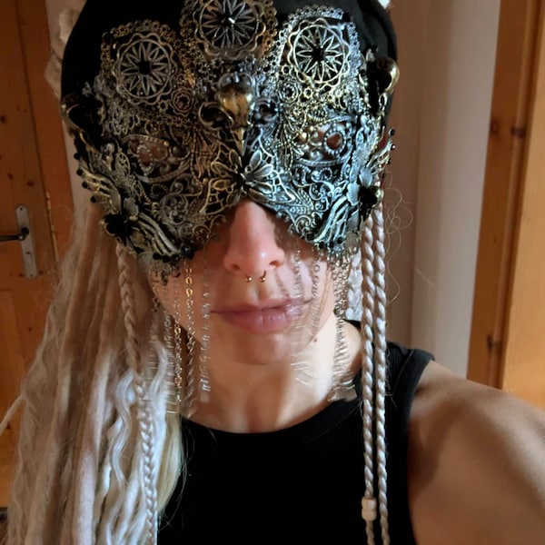 Wings Headpiece and Blind Mask, Gothic Crown, Gothic Headpiece ...