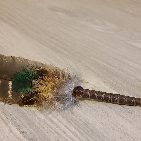 8"-10" SMUDGE FEATHER WAND: Prayer, Ceremony, Ritual, Spiritual, Saging ...