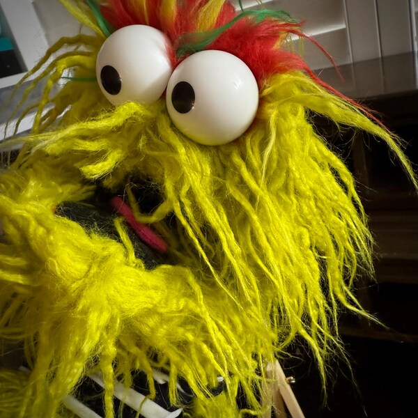 Green Shaggy Chin Pro Monster Hand Puppet - Etsy