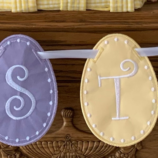 Easter Egg Banner in the Hoop Banners Machine Embroidery Designs ...