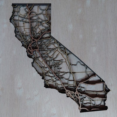 Laser Cutter File Indiana Layered Map - Etsy