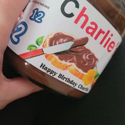 CHRISTMAS PERSONALIZED NUTELLA Labels Personalize With Name - Etsy UK