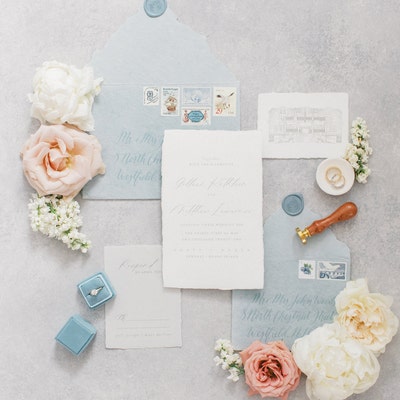 ONE Set of Personalized Keepsake Stationery or Invitation Suite for ...