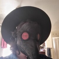 Non-fogging Lenses Plague Doctor Mask Bird Skull Leather Black ...